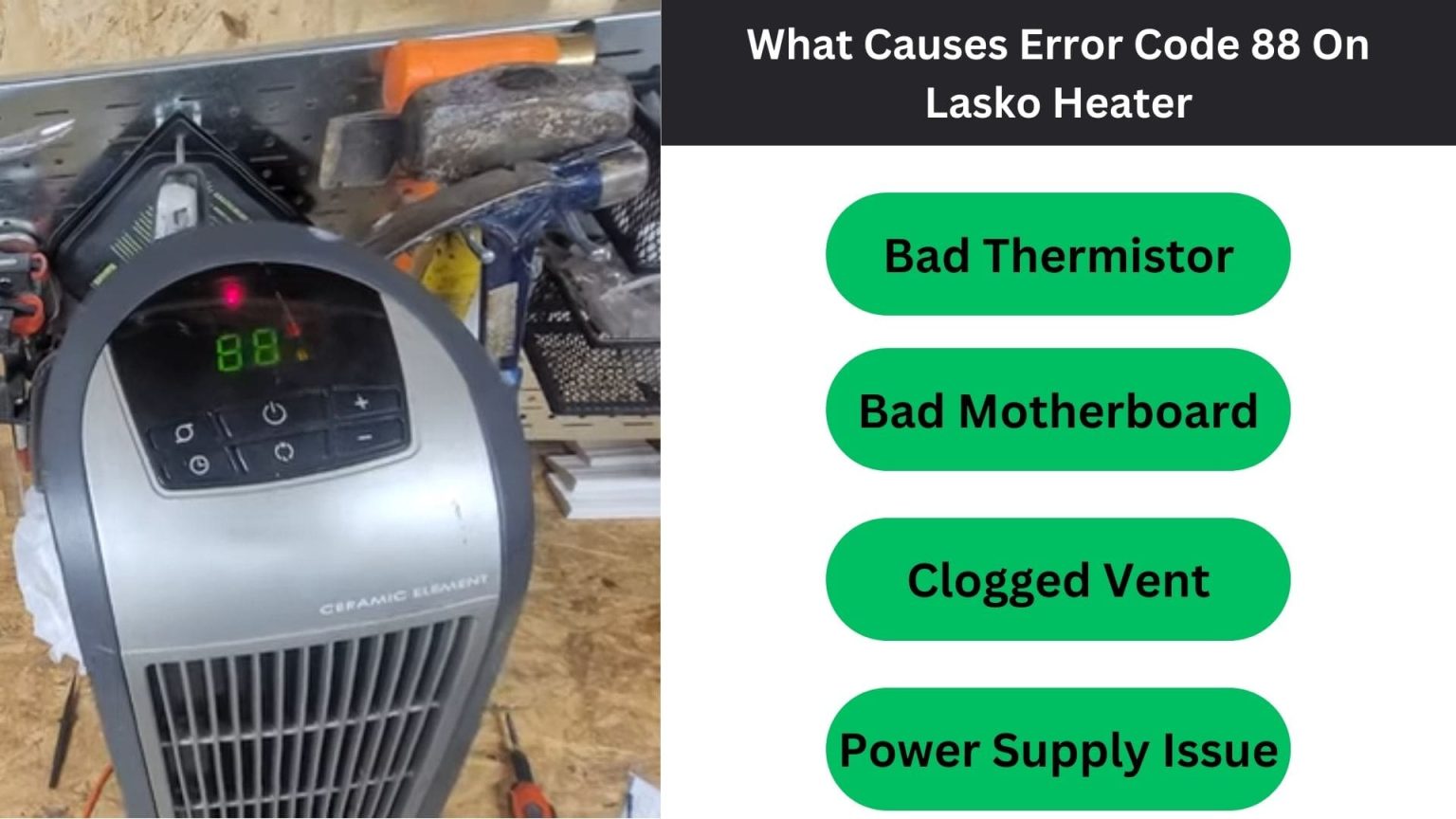 Why Is My Lasko Heater Blinking 88: Reasons & Solutions