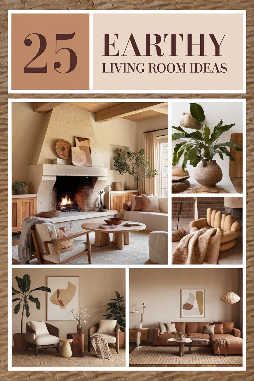 25 Earthy Living Room Ideas - Lil Dutch Uncle