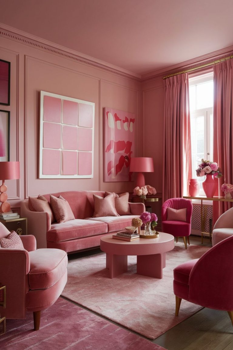 21 Pink Living Room Ideas to Elevate Your Space with Style