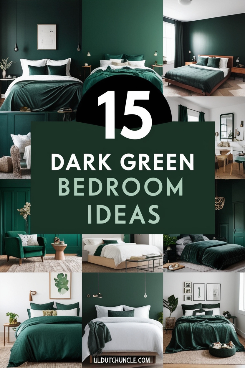 15 Dark Green Bedroom Ideas for a Cozy and Elegant Space