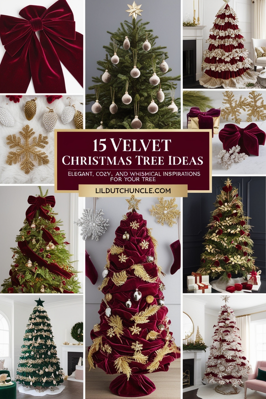 15 Velvet Christmas Tree Ideas for a Luxurious Holiday Look