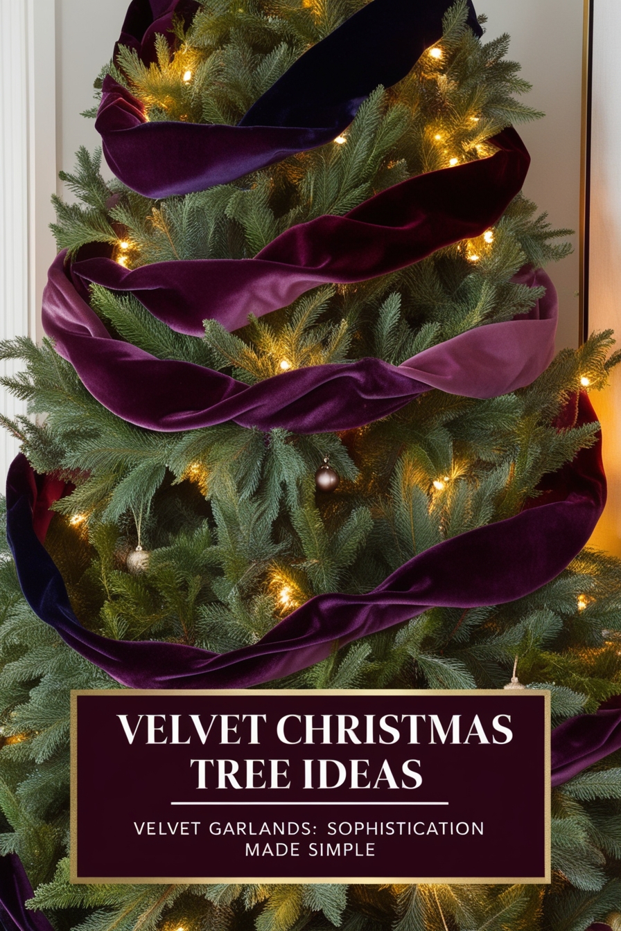 15 Velvet Christmas Tree Ideas for a Luxurious Holiday Look