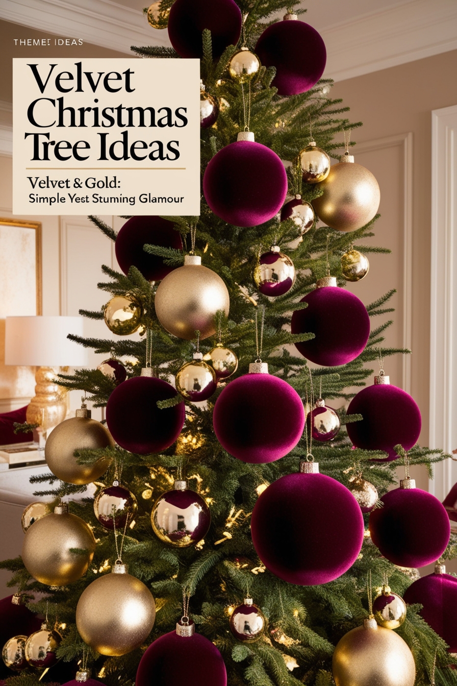 15 Velvet Christmas Tree Ideas for a Luxurious Holiday Look