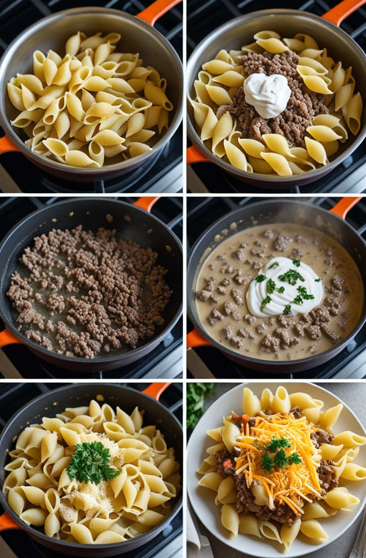 Creamy Beef and Shells – A Rich and Comforting Dish