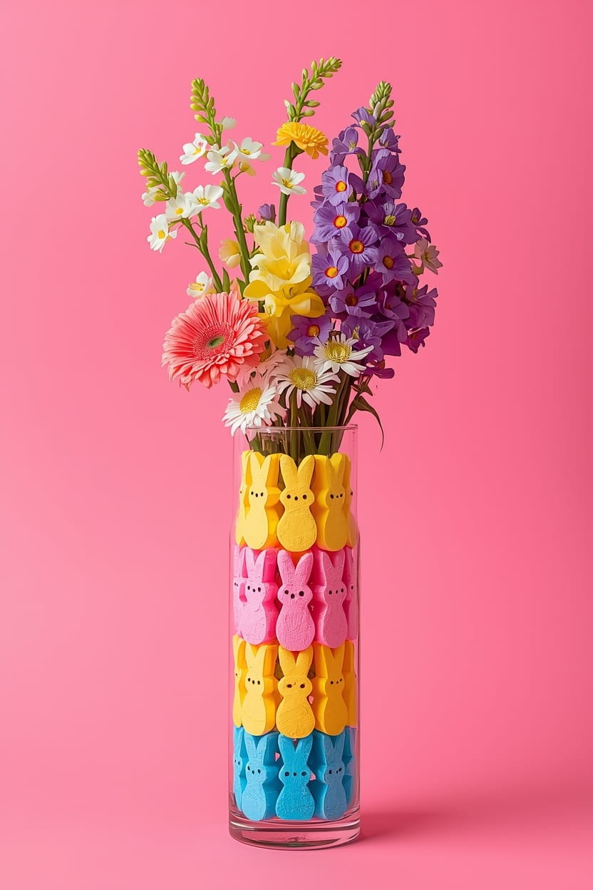 10 Easter Floral Arrangements with Peeps (Cute Ideas) - Lil Dutch Uncle