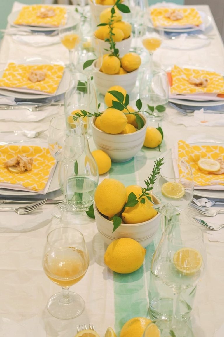 9 Lemon Summer Table Centerpieces Ideas for Decor